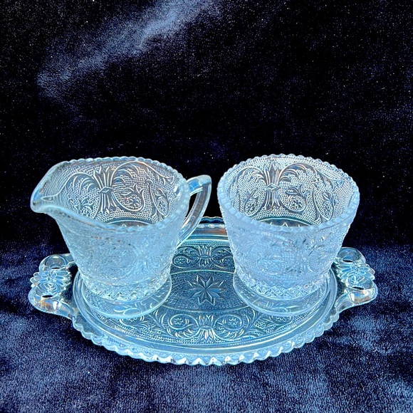 Kitchen | Duncan Miller Sandwich Sugar And Creamer Sandwich Clear ...